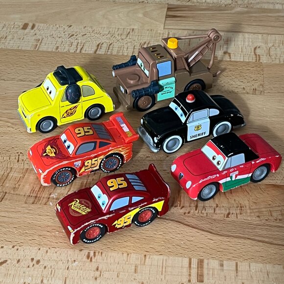 Disney | Toys | Disney Pixar Cars Wooden Vehicle Lot Rare Uk Versions ...